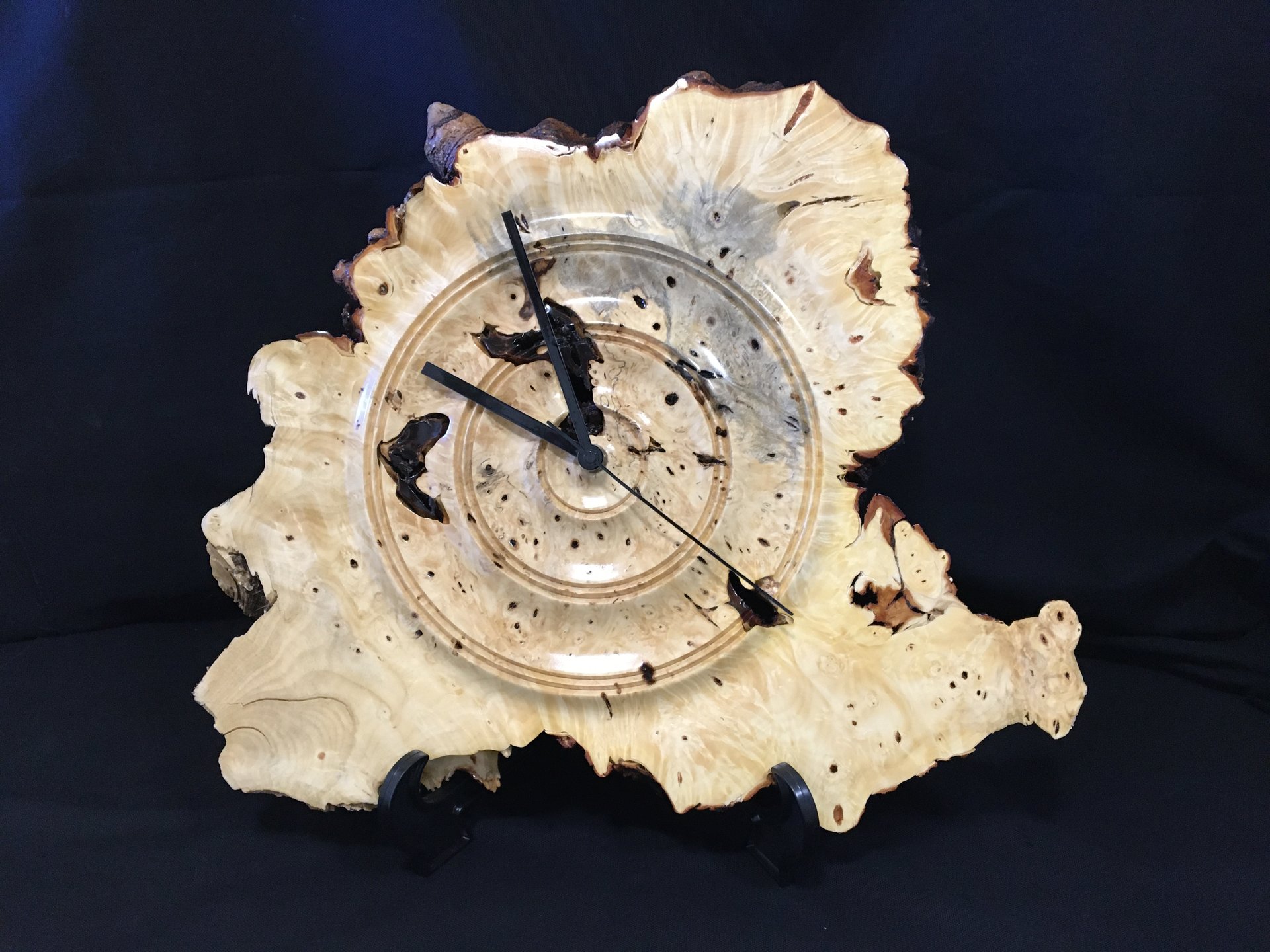 Buckeye burl wall clock | American Association of Woodturners