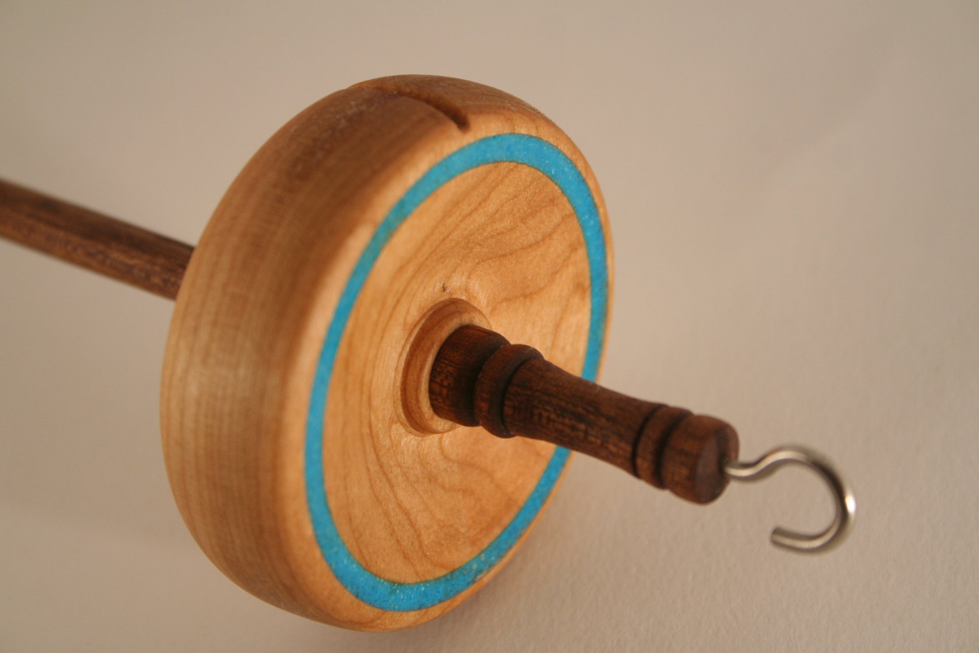 Drop spindle with Turquoise Inlay | American Association of Woodturners